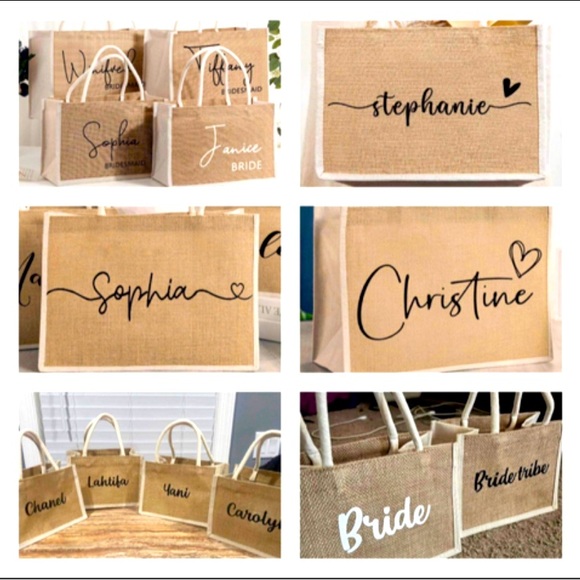 Hand Crafted | Bags | Custom Jute Tote Bag | Poshmark